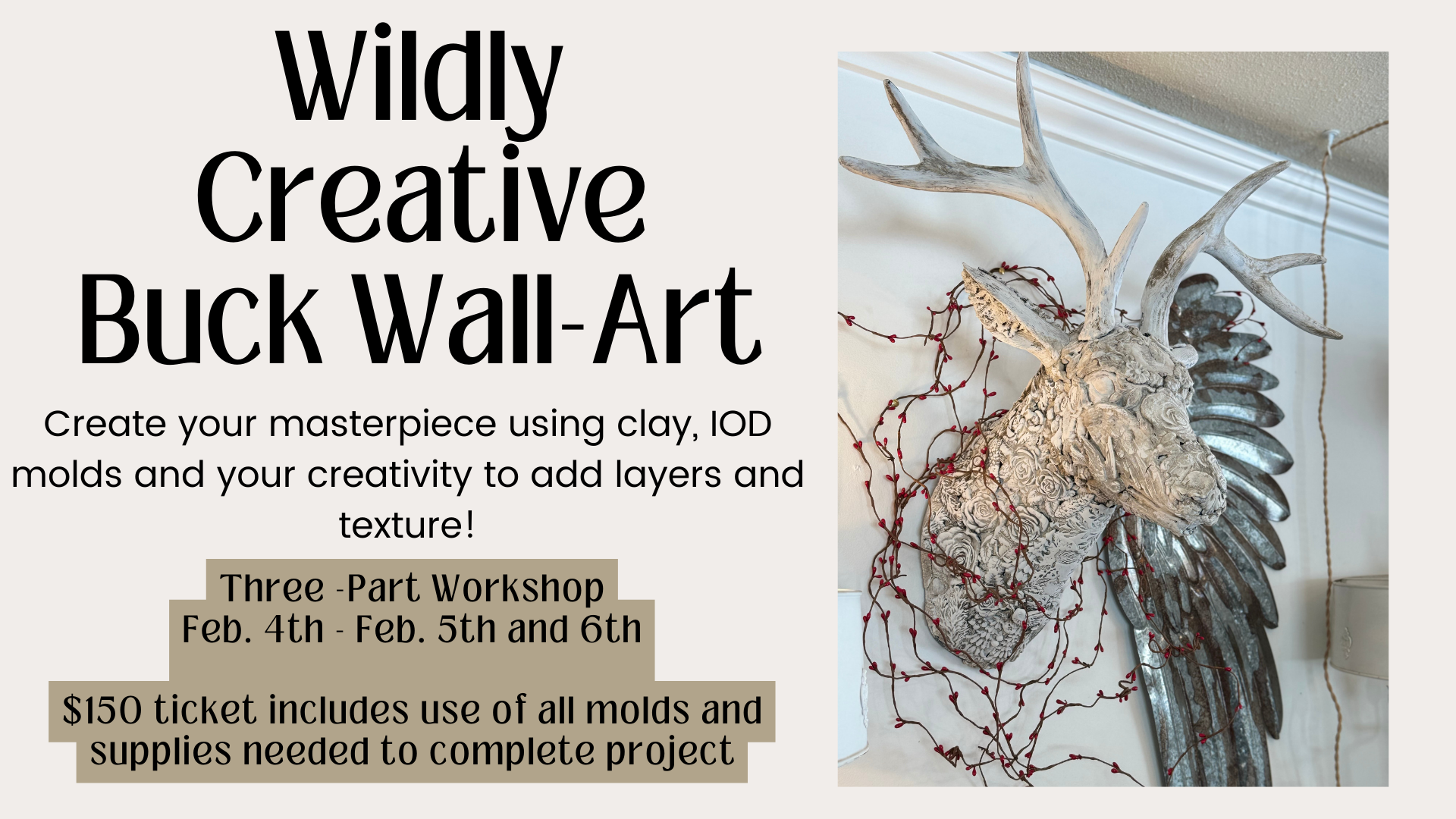 Wildly Creative Buck Wall Art – Meandering Maker Or